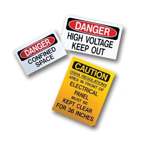 Operational Safety Signs from MSC - Marking Services Canada
