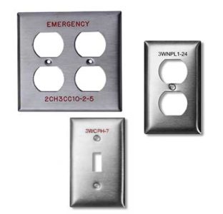 Marking Services Stainless Electrical Cover Plate Identification ...