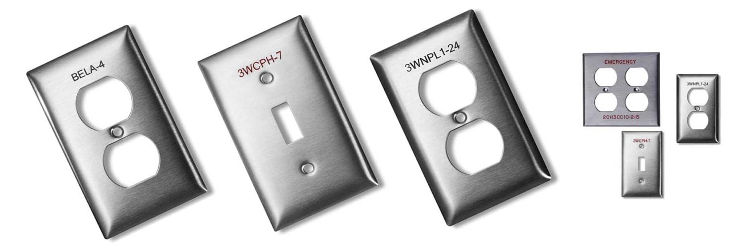 Stainless Steel Switchplates - Marking Services Canada